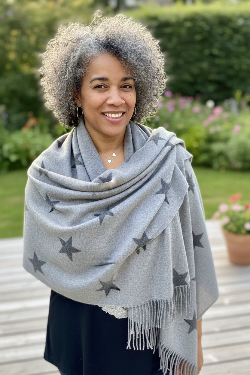 Star Shawl-Silver Reversible – Ooh Soo Crafty LLC